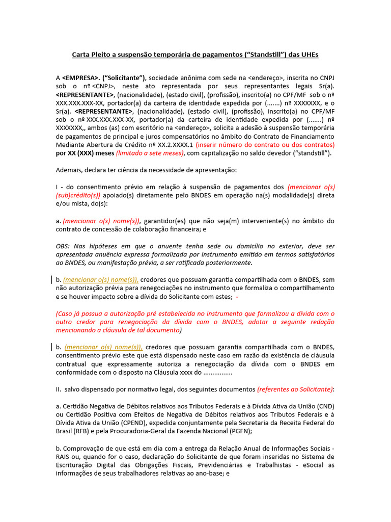 Modelo de Pleito Limpo | PDF | Capital próprio (finanças) | Dividendo
