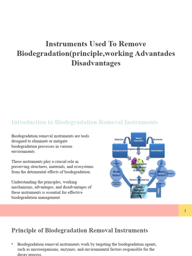(Chem201101039) Instruments Used To Remove Biodegradation (Principle ...