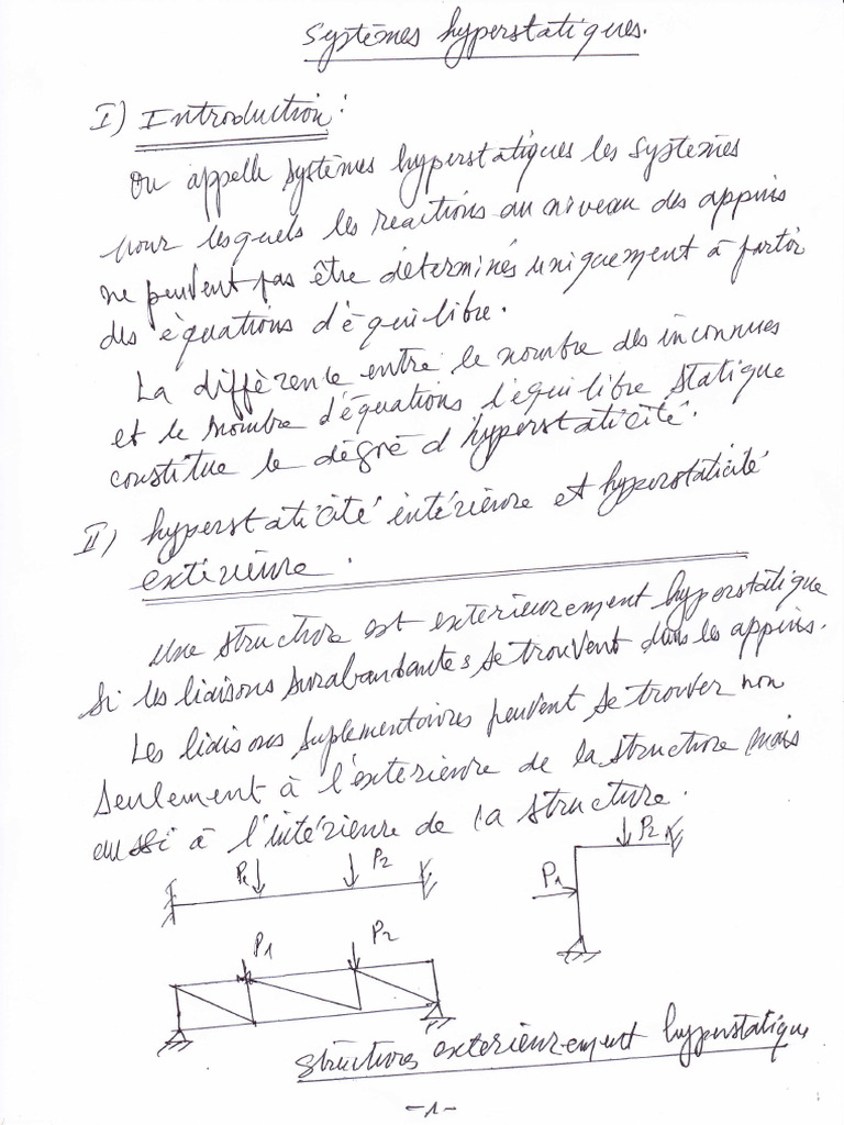 Systemes Hyperstatiques | PDF