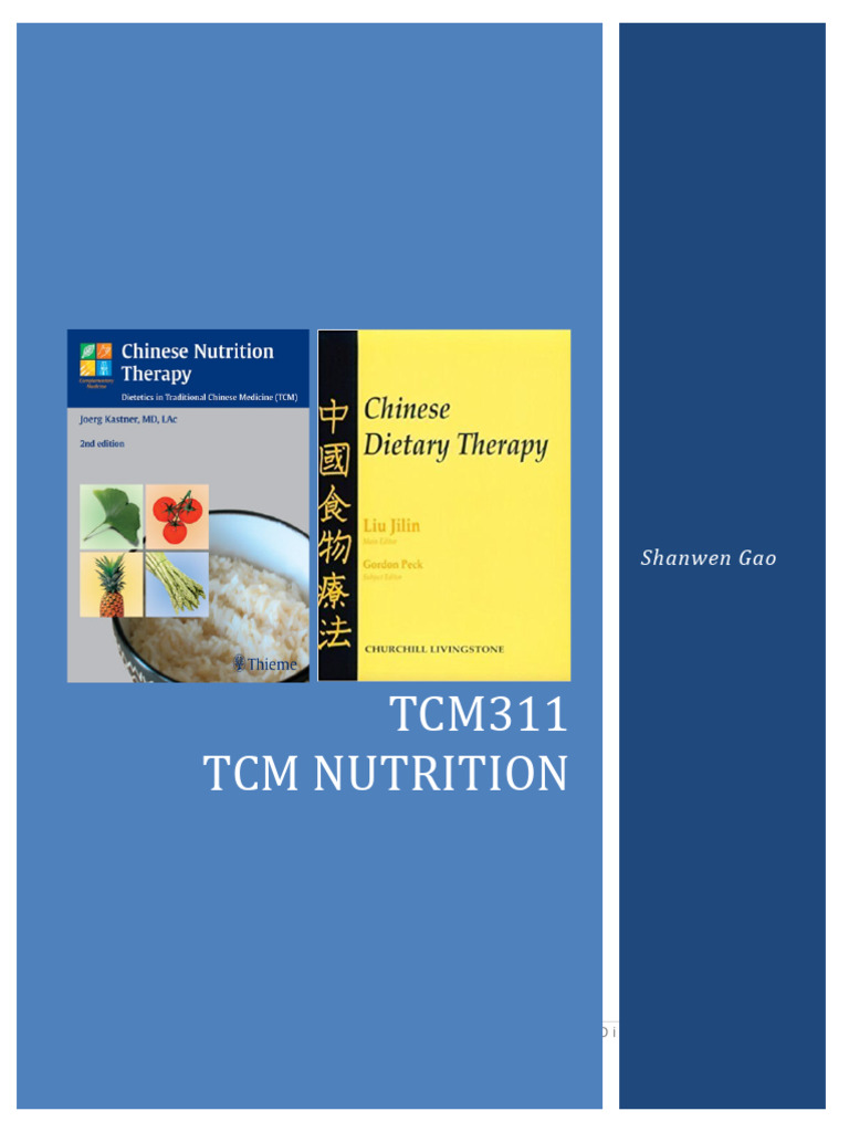 TCM311 TCM Nutrition | PDF | Foods | Edema