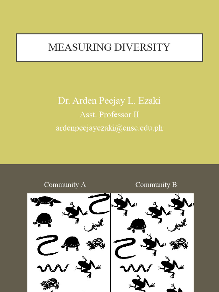 Measuring DIversity | PDF | Applied Mathematics | Ecology