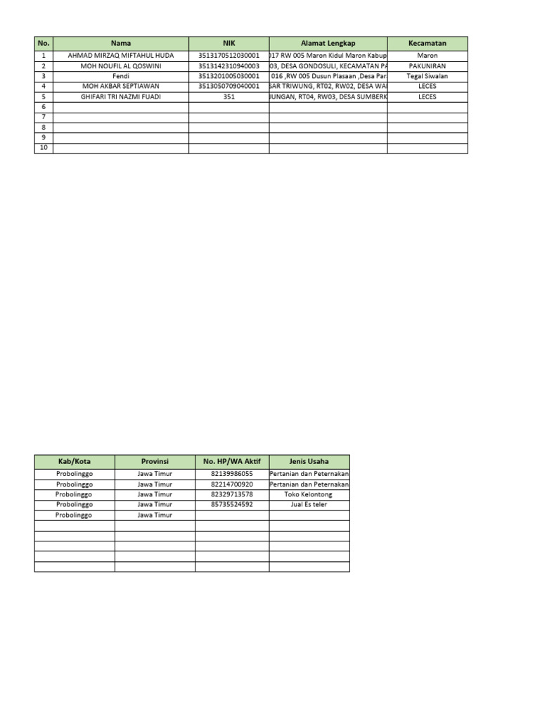 Template TKM Pemula 2024 | PDF