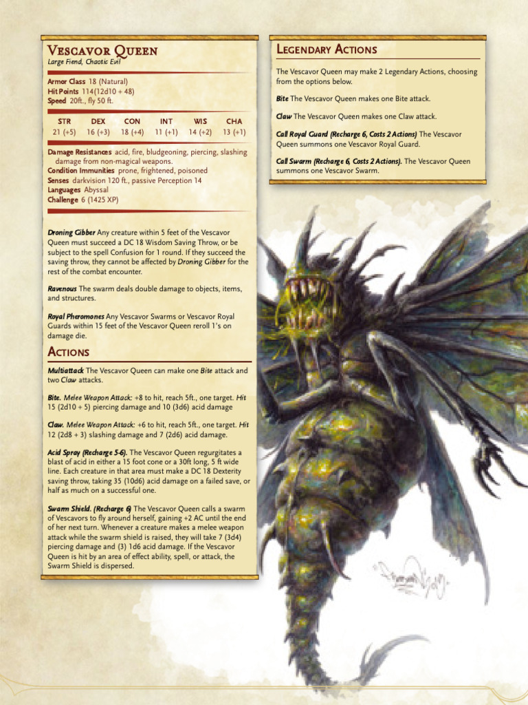 Vescavor Queen - The Homebrewery | PDF | Role Playing Games