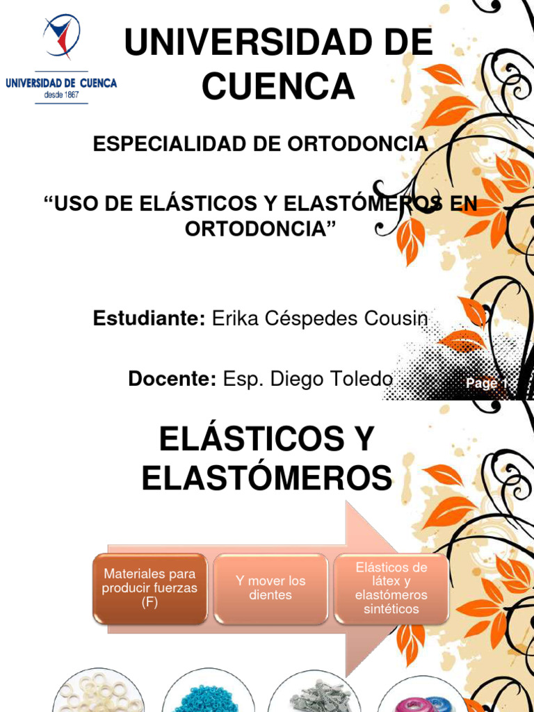 Uso de Elásticos y Elastómeros en Ortodoncia | PDF | Caucho natural ...