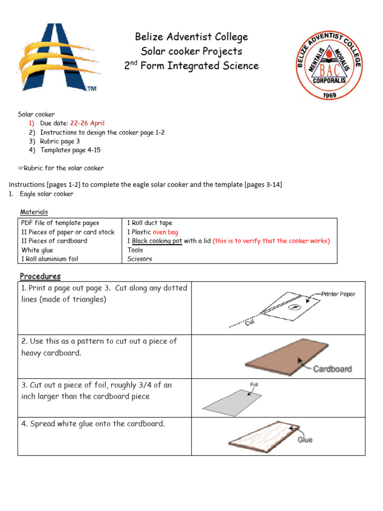 Solar Cooker Project | PDF