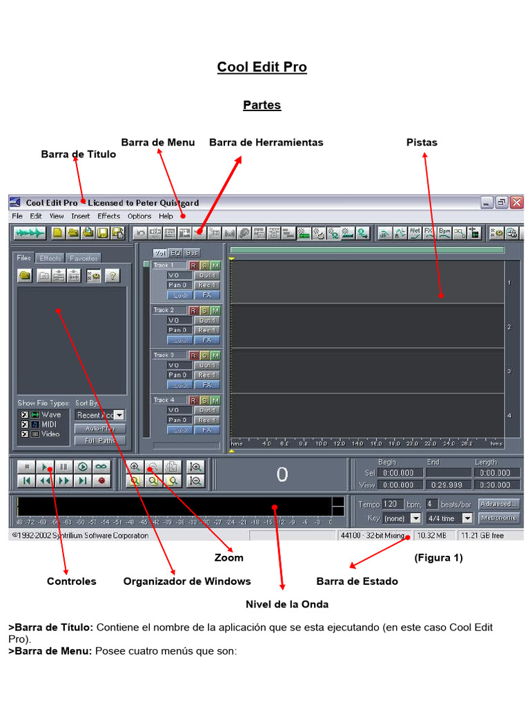 Cool Edit Pro | PDF | Ventana (informática) | Menú (Computación)