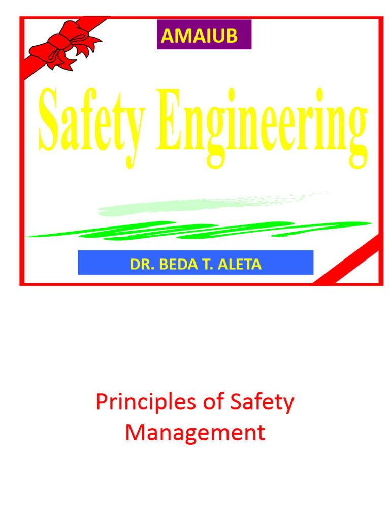 1-Safety Management Principles | PDF | Risk | Personal Protective Equipment