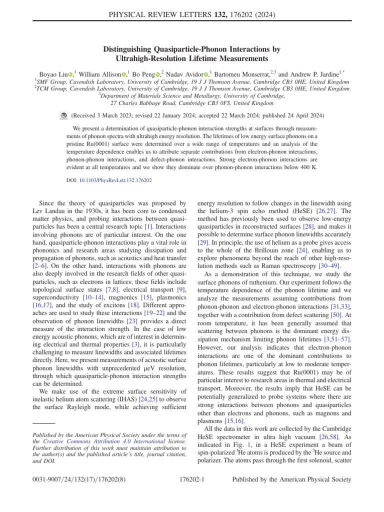 Quasiparticle-Phonon Interaction Study | PDF | Phonon | Electron
