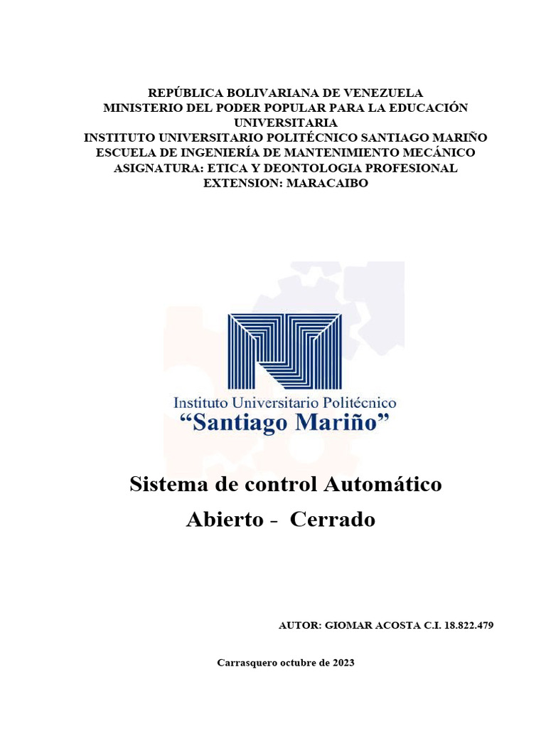 Sistema de control automatico | Descargar gratis PDF | Sistema de ...