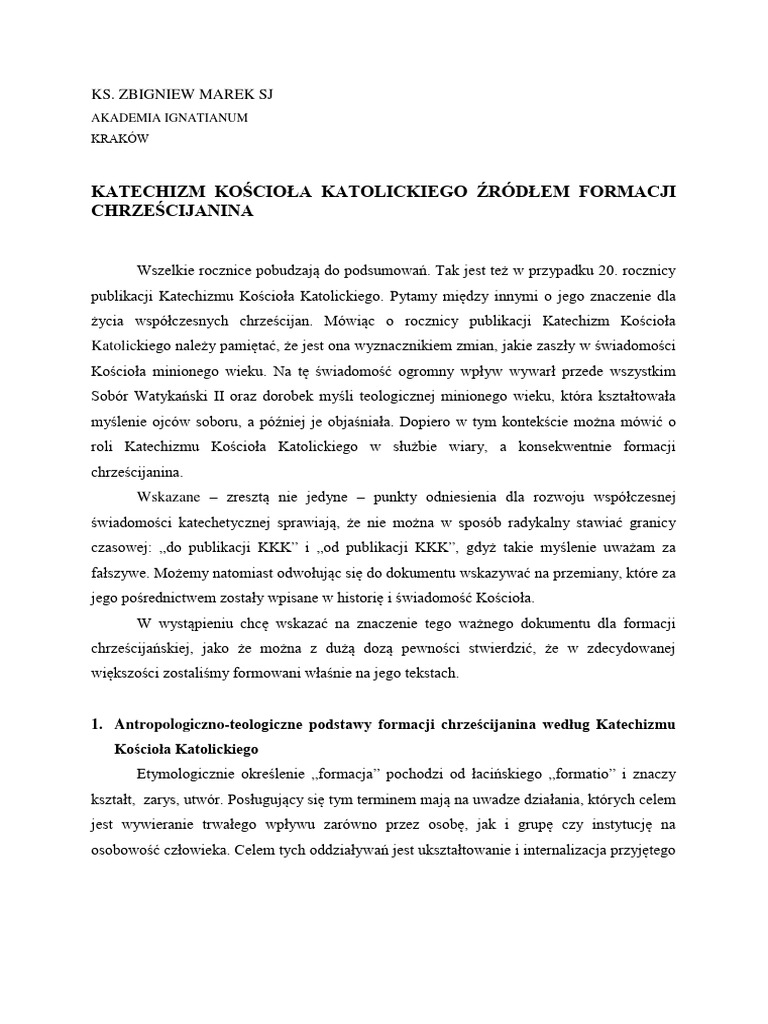 Ks. Zbigniew Marek PDF | PDF