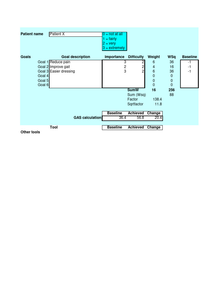 Tools Gas Calculation Sheet | PDF