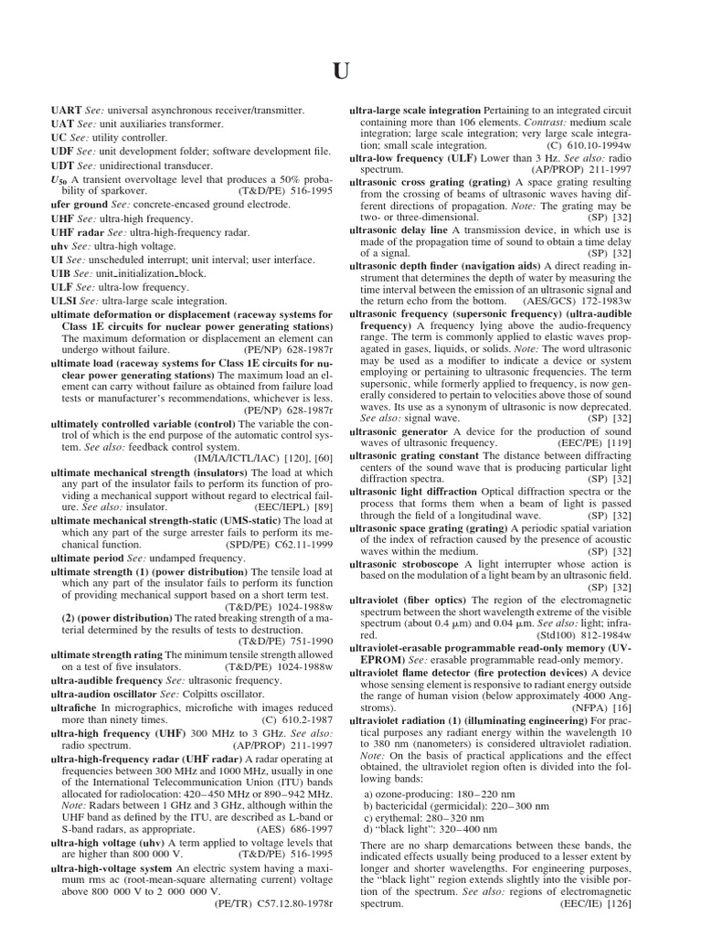 IEEE Dictionary Ieees Batch: See Also: Signal Wave | PDF | Damping | Electromagnetic Spectrum