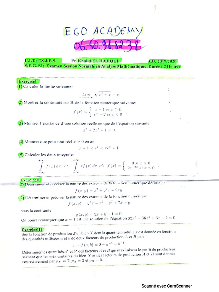 Eco Academy Math Hajioui | PDF