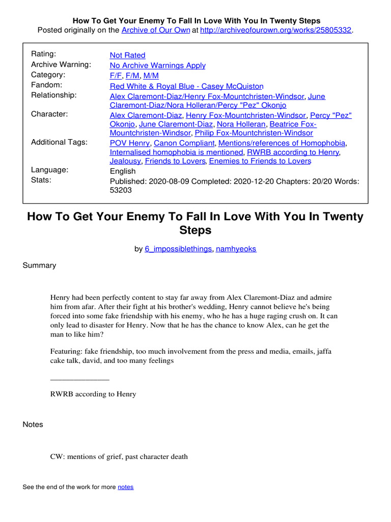 How To Get Your Enemy To | PDF | Princess Leia