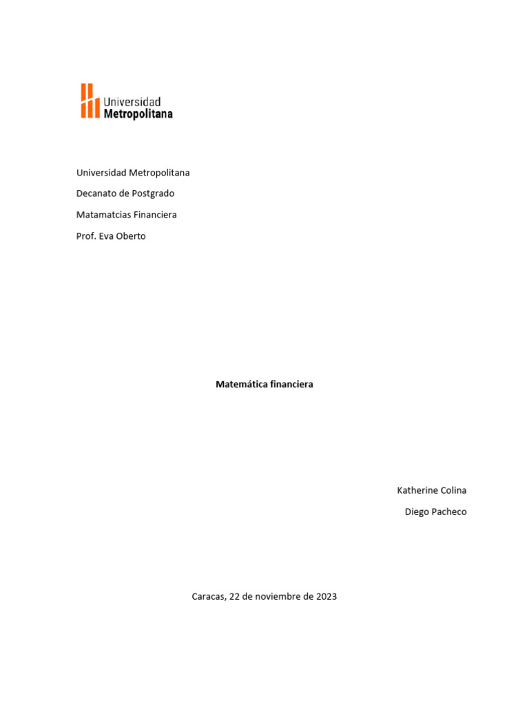 Investigacion Mate Fin | PDF | Compartir (Finanzas) | Interés