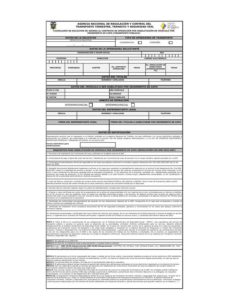 Formulario de Habilitacion Por Incremento de Cupo | PDF | Póliza de seguros | Seguro