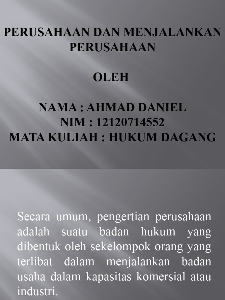 Tugas Ahmad Daniel | PDF | Bisnis