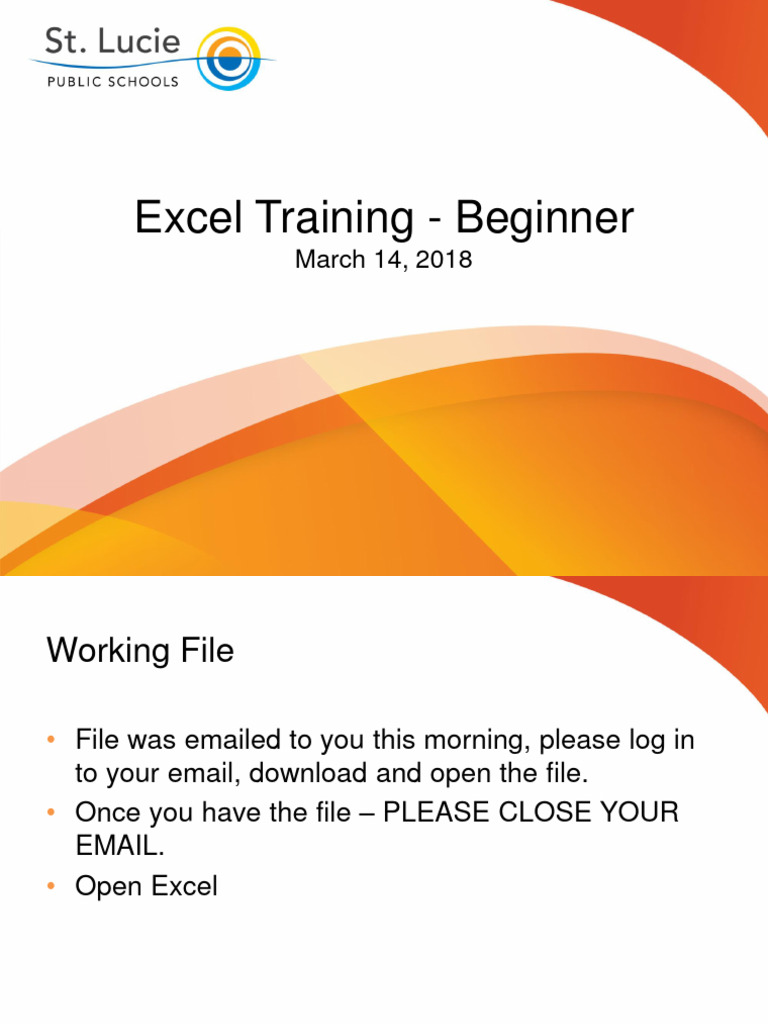 Beginner Excel Training Guide | PDF | Spreadsheet | Microsoft Excel