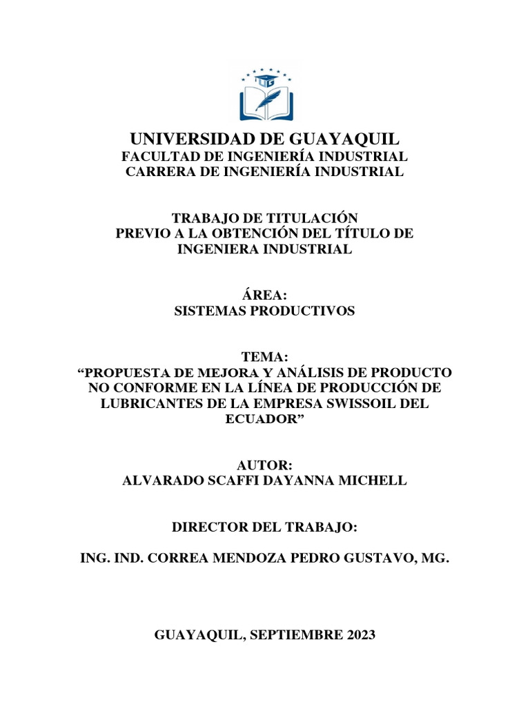 Alvarado Scaffi Dayanna Michell | PDF | Engranaje | Six Sigma