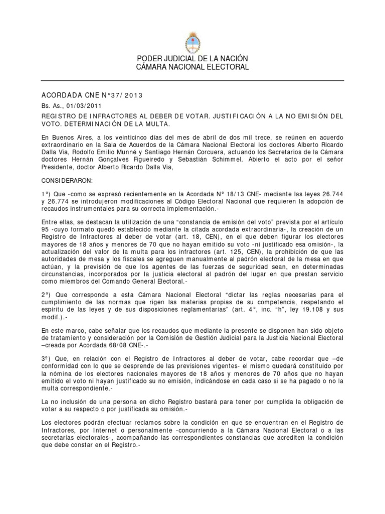 Ac37 13 | PDF | Votación | Documento de identidad