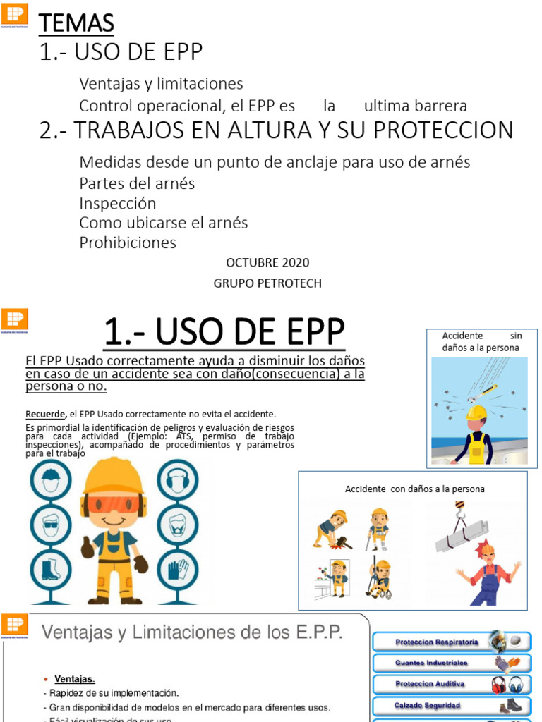 USO DE EPP y TRABAJOS EN ALTURA | PDF