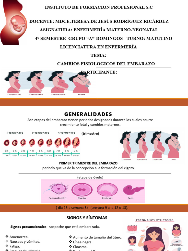 cap.6 cambios fisiologicos del embarazo | Descargar gratis PDF | El embarazo | Parto