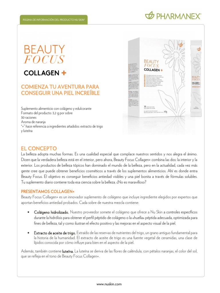 Beauty Focus Collagen Plus Pip Es | PDF | Trigo | Gluten