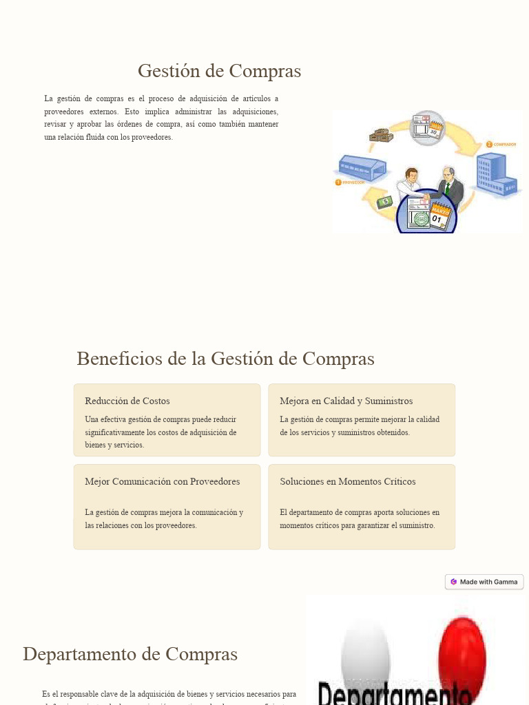 Gestion de Compras Presentacion | PDF | Calidad (comercial) | Business