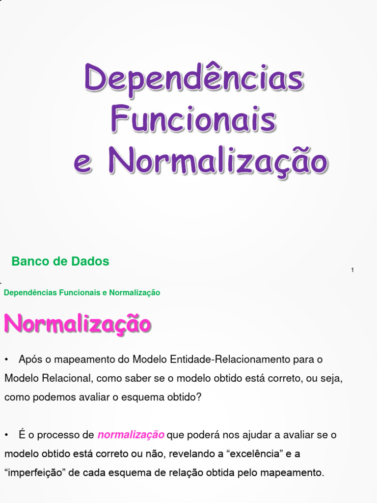 Normalização de Banco de Dados: 1FN a 3FN | PDF