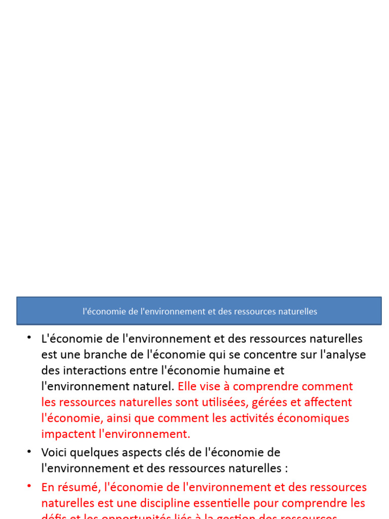 Economie Contemporaine | PDF | Environnement naturel | Économie