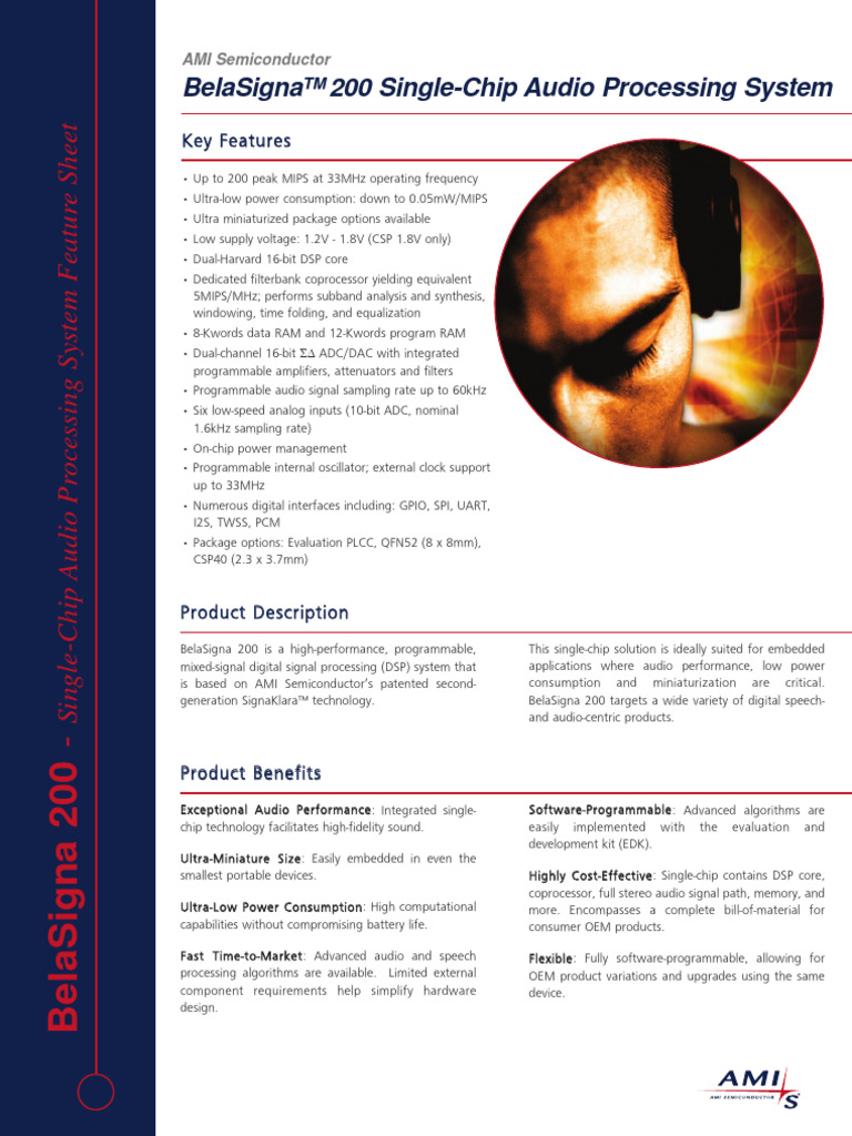 BelaSigna200 Telecom Bundle | PDF | Digital Signal Processor | Analog ...