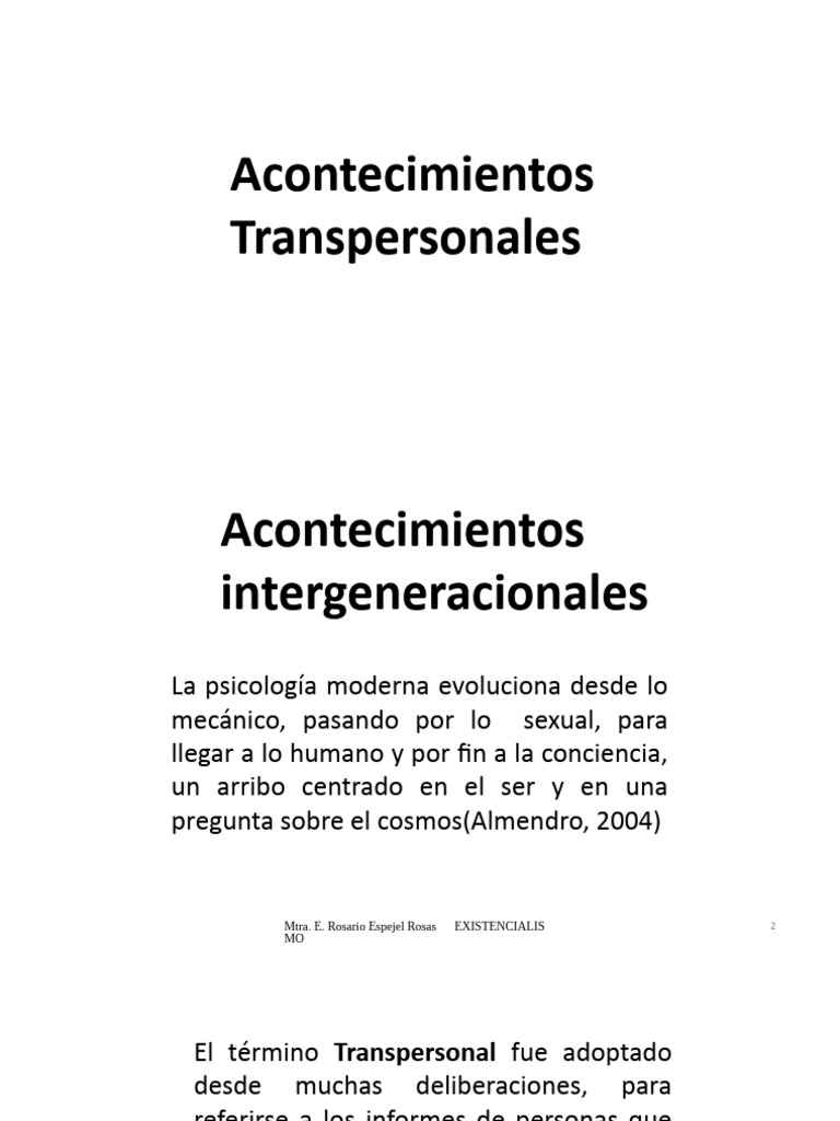 Acontecimientos Transpersonales | PDF | Las emociones | Sicología