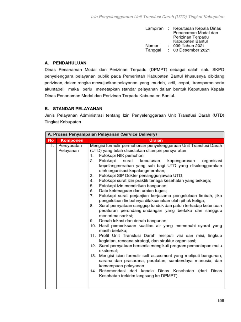 029_Izin_Penyelenggaraan_Unit_Transfusi_Darah_Tingkat_Kabupaten | PDF