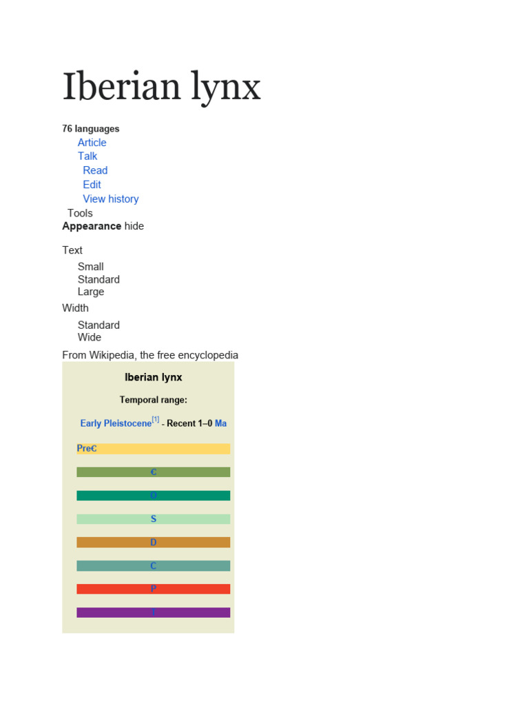 Iberian lynx | PDF