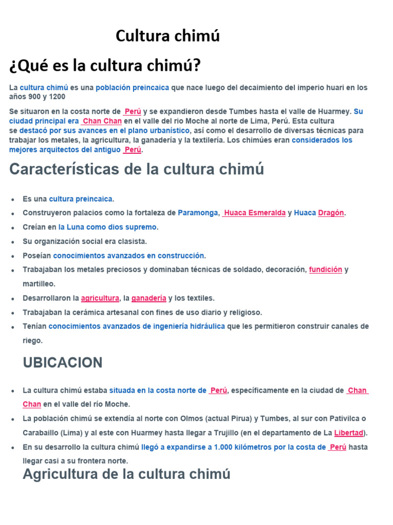 Cultura Chimú | PDF