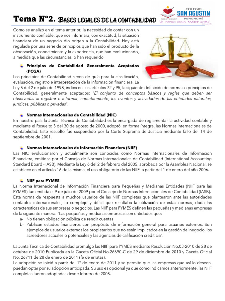 Tema Nº2 - Bases Legales de La Contabilidad | PDF | normas ...