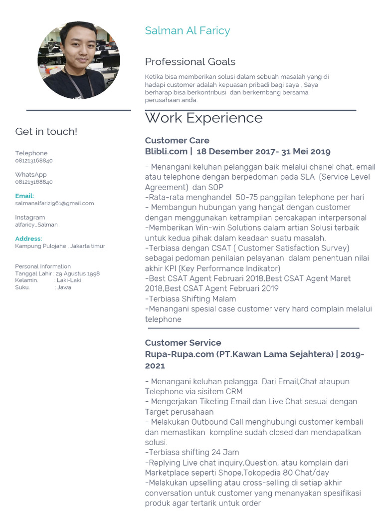 CV Salman 2024 | PDF