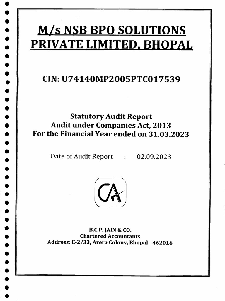 NSB BPO Annual Report FY 2022-23 | PDF