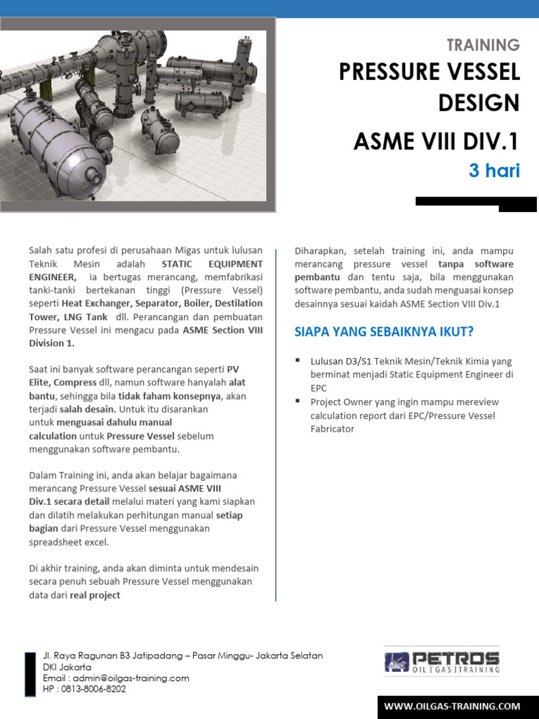 MSE-01 Pressure Vessel Design as Per ASME VIII Div.1 | PDF | Applied And Interdisciplinary ...