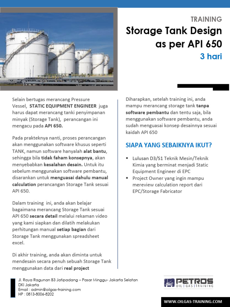 MSE-02 Storage Tank Design As Per API 650 | PDF | Mechanical Engineering