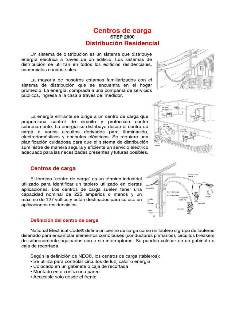 Centros de Carga | PDF | Corriente eléctrica | Ingenieria Eléctrica