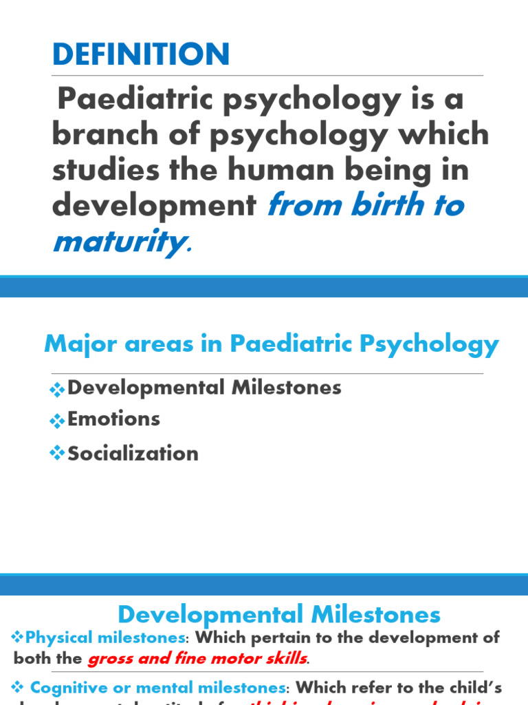 Paediatric Psychology | PDF | Emotions | Attachment Theory