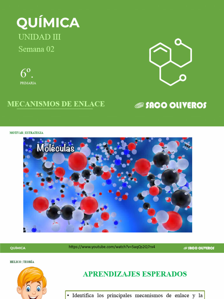 Química, 6to, U3, S2, Mecanismos de Enlace | PDF | Enlace químico | Enlace covalente