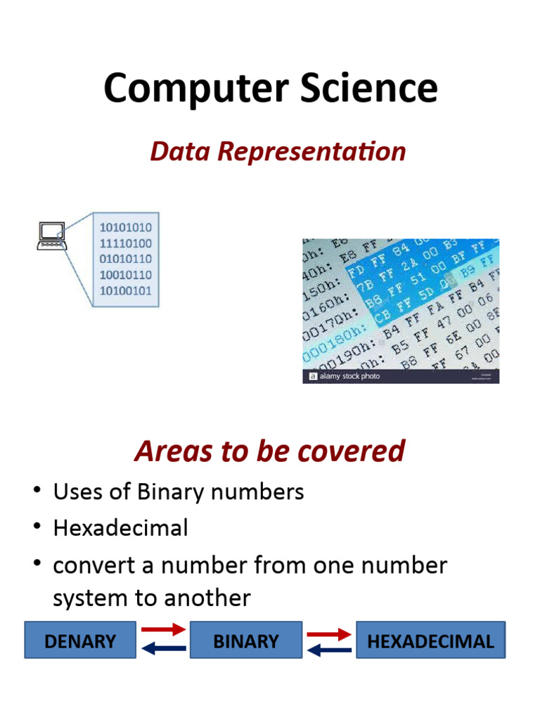 Lesson2 Data Representation Hexadecimal Pdf Decimal Encodings