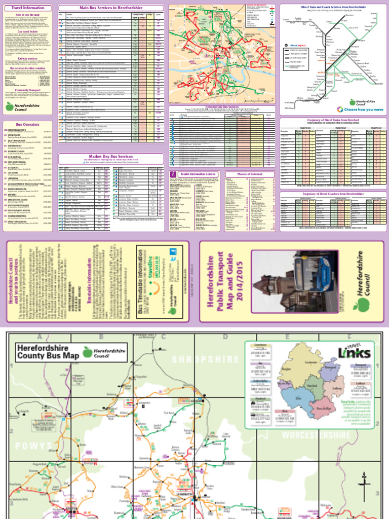 Herefordshire County Map and Guide | Download Free PDF | Transport ...