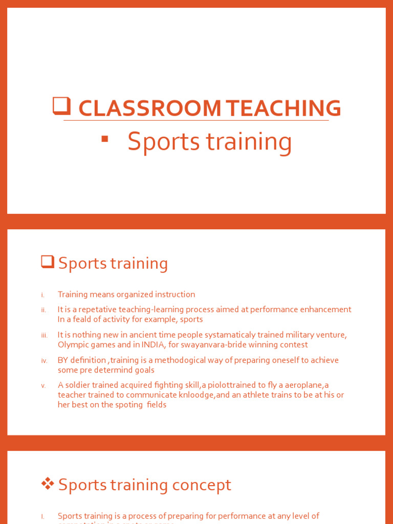 classroom teaching sports training | Download Free PDF | Sports ...
