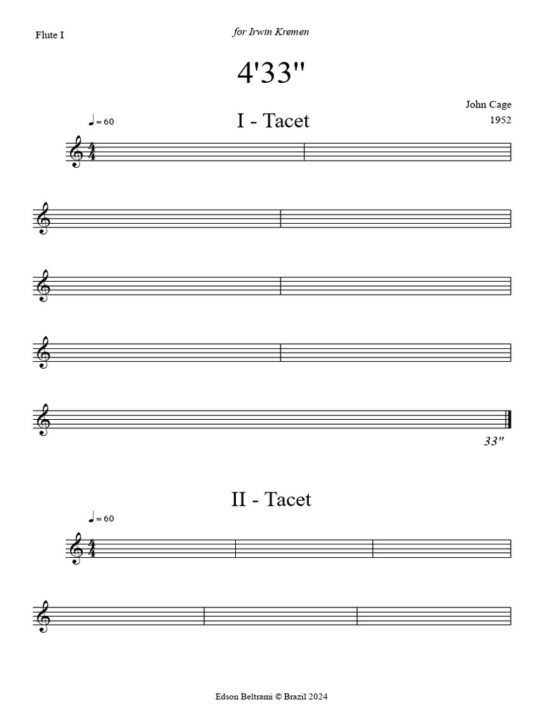 Understanding Tacet in 4'33'' | PDF
