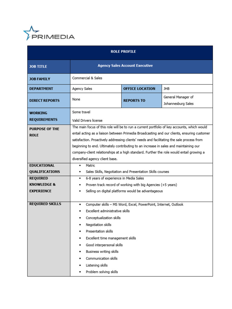 Primedia Broadcasting Agency Sales AE 1706636210 | PDF | Brand | Sales