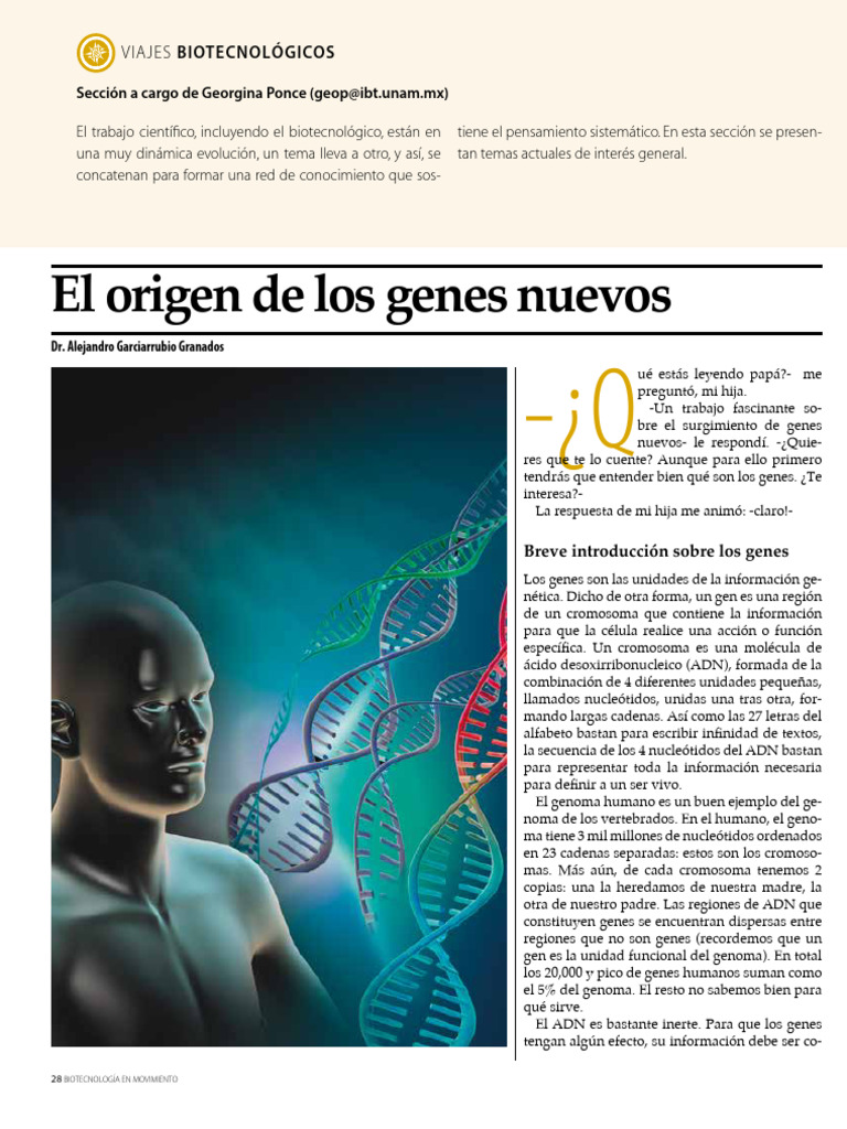 Origen y evolución de nuevos genes | PDF | Gene | Adn