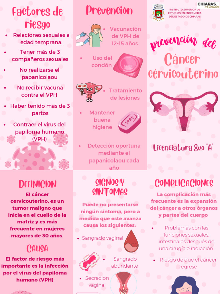 Triptico Cancer Cervicouterino | PDF | Cáncer | Inmunología